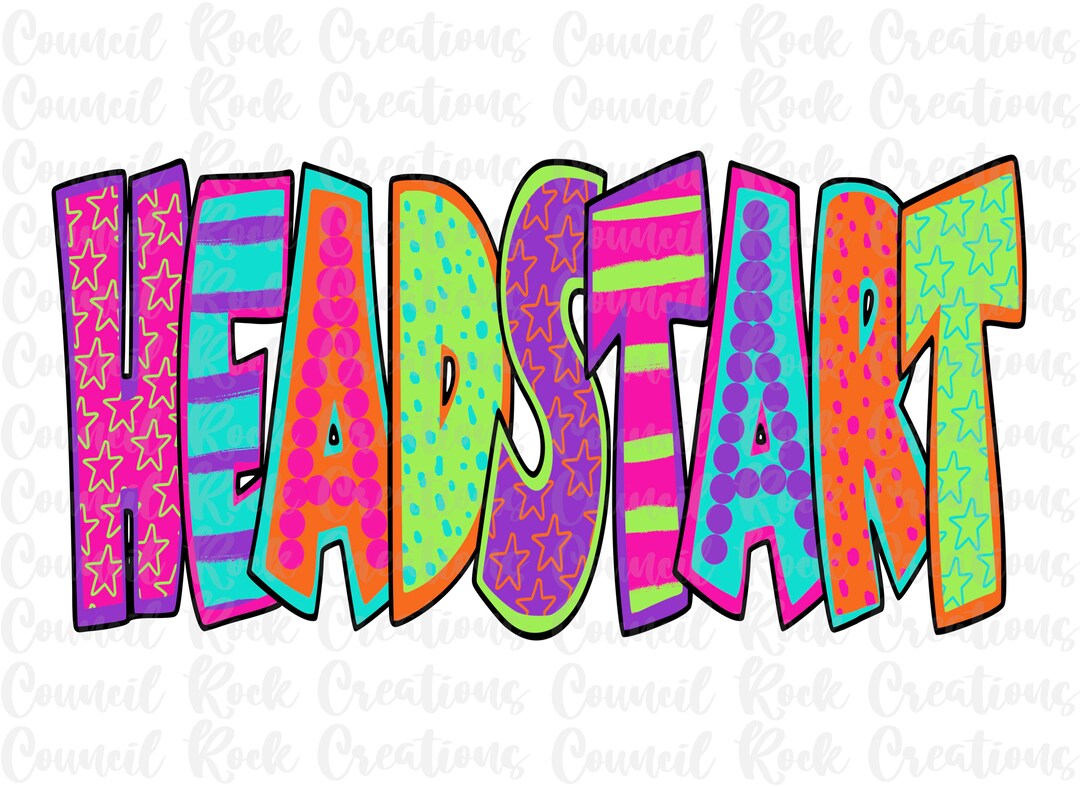 Headstart PNG, Colorful, School, Digital File, Sublimation Download, DTF - Etsy