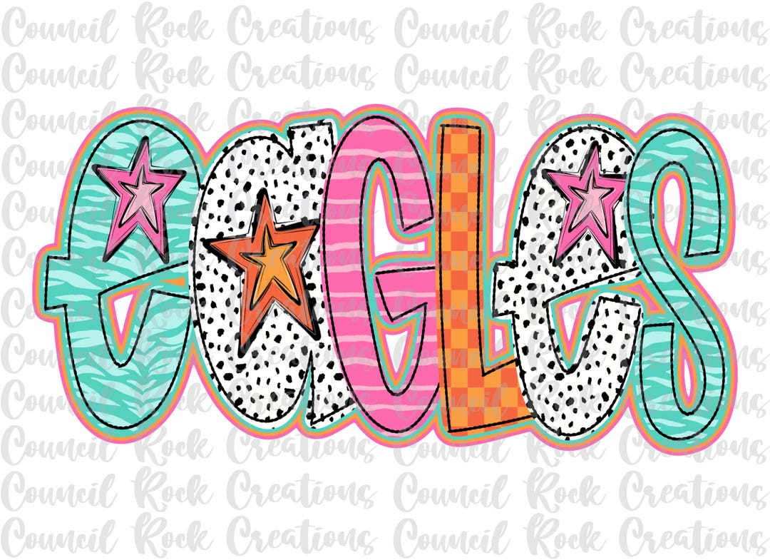 Eagles Png, Colorful, Checkered, Zebra Print, Dalmatian Dots, Hand ...