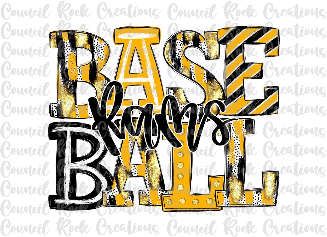 Rams Baseball PNG, Hand Lettered, School Spirit, Brushstrokes ...