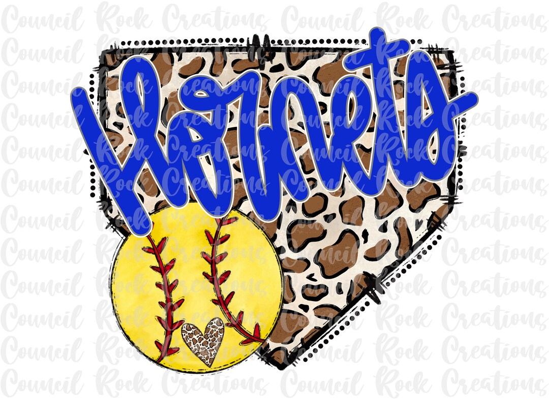 Hornets Softball PNG, Cheetah Print Home Plate, School Spirit, Digital ...