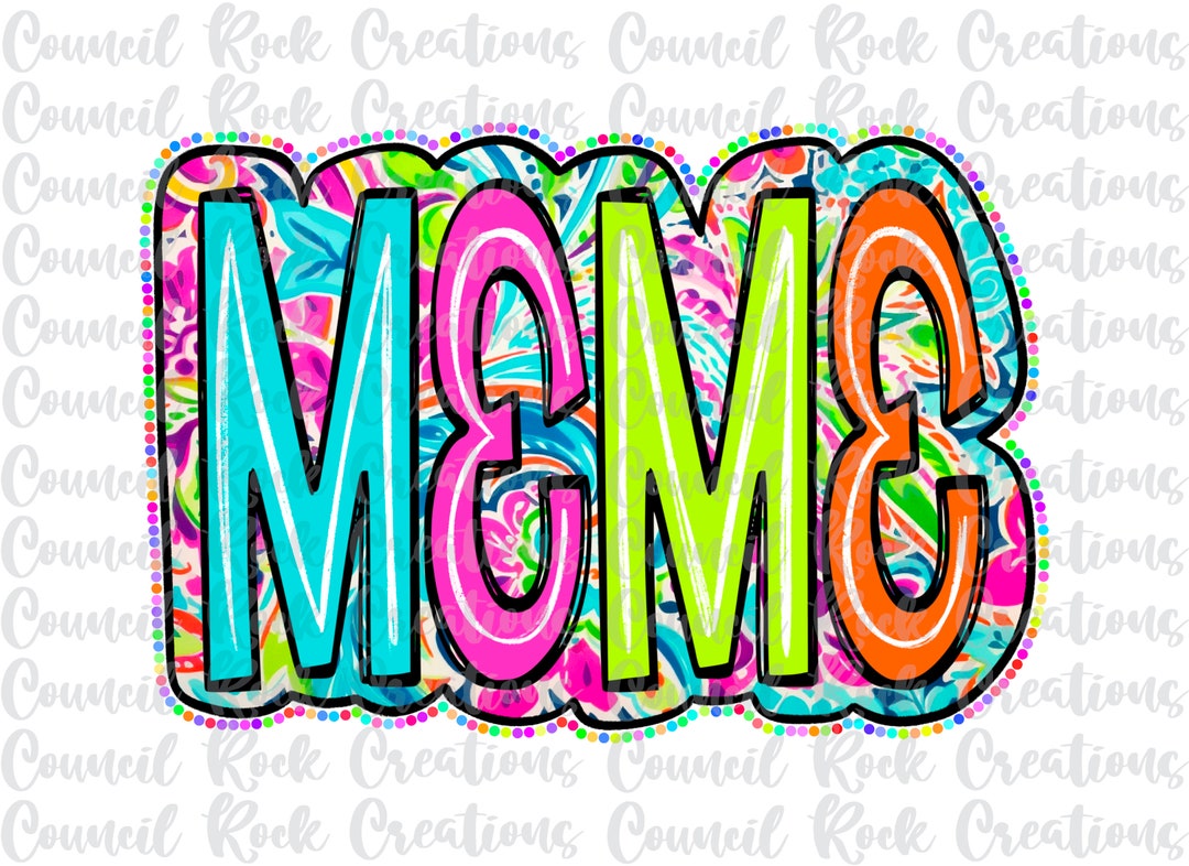Meme PNG, Scribble Doodle, Bright Paisley Floral, Digital File ...