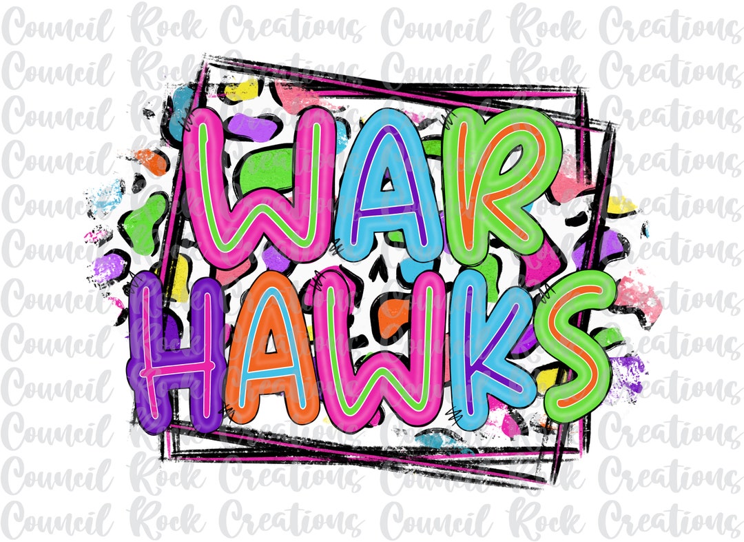 Warhawks PNG, Colorful Cheetah Print, School Spirit, Team Spirit ...