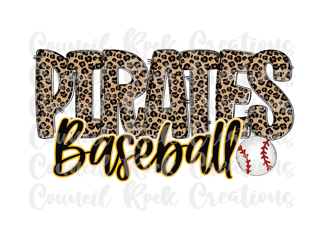 Baseball PNG Cheetah Print Doodle Letters Digital File Sublimation ...