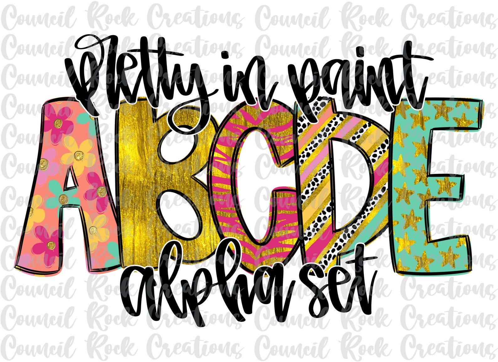 Pretty in Paint Alpha Set PNG, Realistic Paint Texture, Flowers, Zebra ...