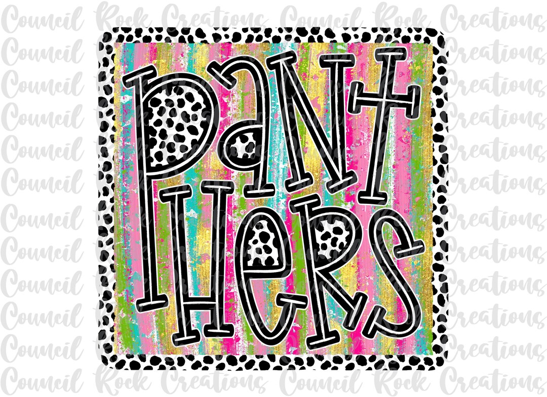 Panthers Png, Realistic Paint Stripes, Gold Glitter, Dalmatian Dots ...