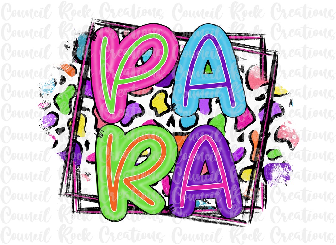 Para PNG, Colorful Cheetah Print, Occupation, Paraprofessional, School ...