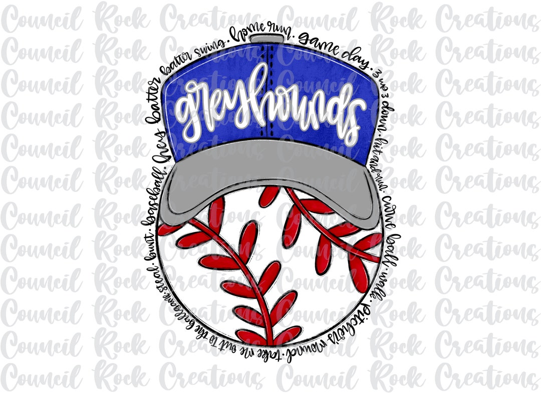 Greyhounds Baseball Hat PNG, School Spirit, Sports, Mascot, Digital ...