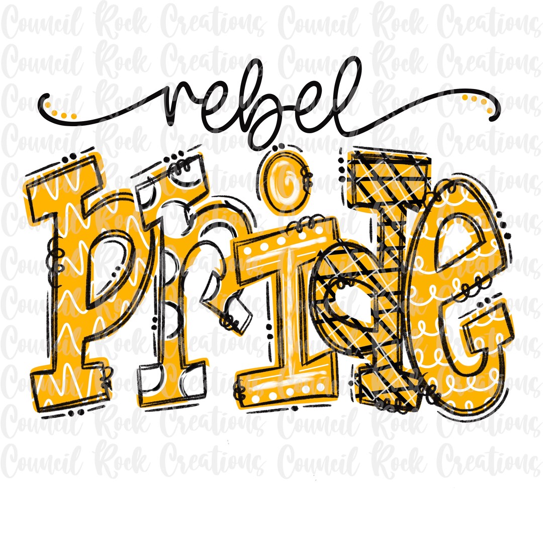 Rebel Pride PNG | Doodle Letters | School Spirit | Digital File ...