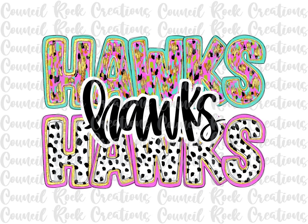 Hawks Png, Bright Confetti Doodle Letters, Glitter, Dalmatian Dots ...