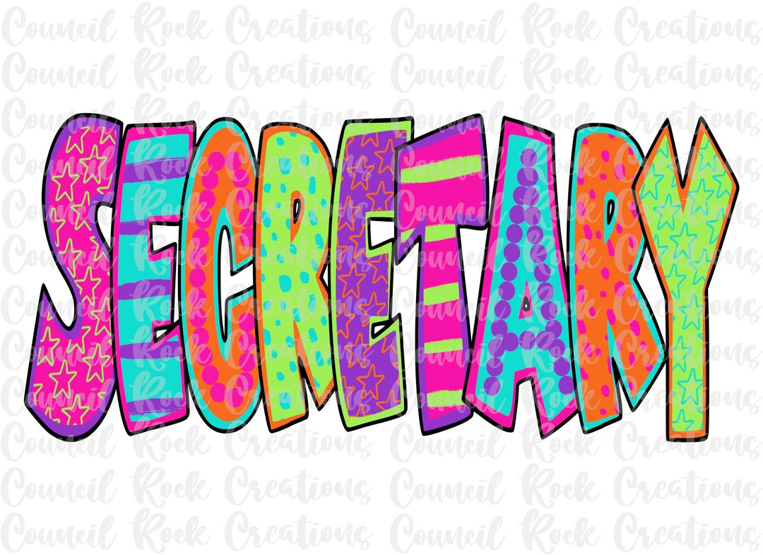 Secretary PNG, Colorful, Occupation, Digital File, Sublimation Download ...