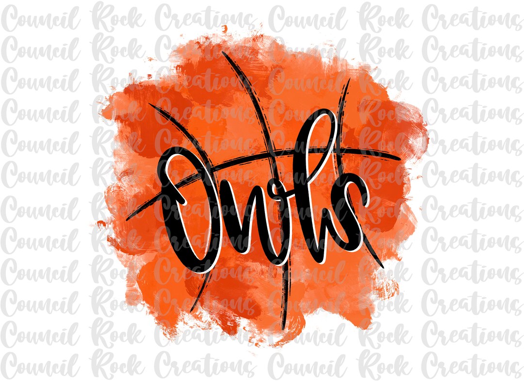 Owls Basketball Splatter PNG, School Spirit, Sports, Mascot, Digital ...