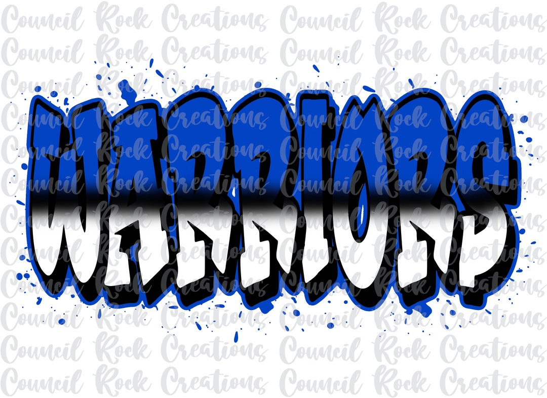 Warriors Graffiti PNG, Mascot, School Spirit, Team Spirit, Digital File ...
