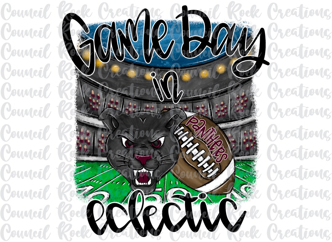 Game Day in Eclectic PNG, Football Stadium, Panthers, Maroon, Digital ...