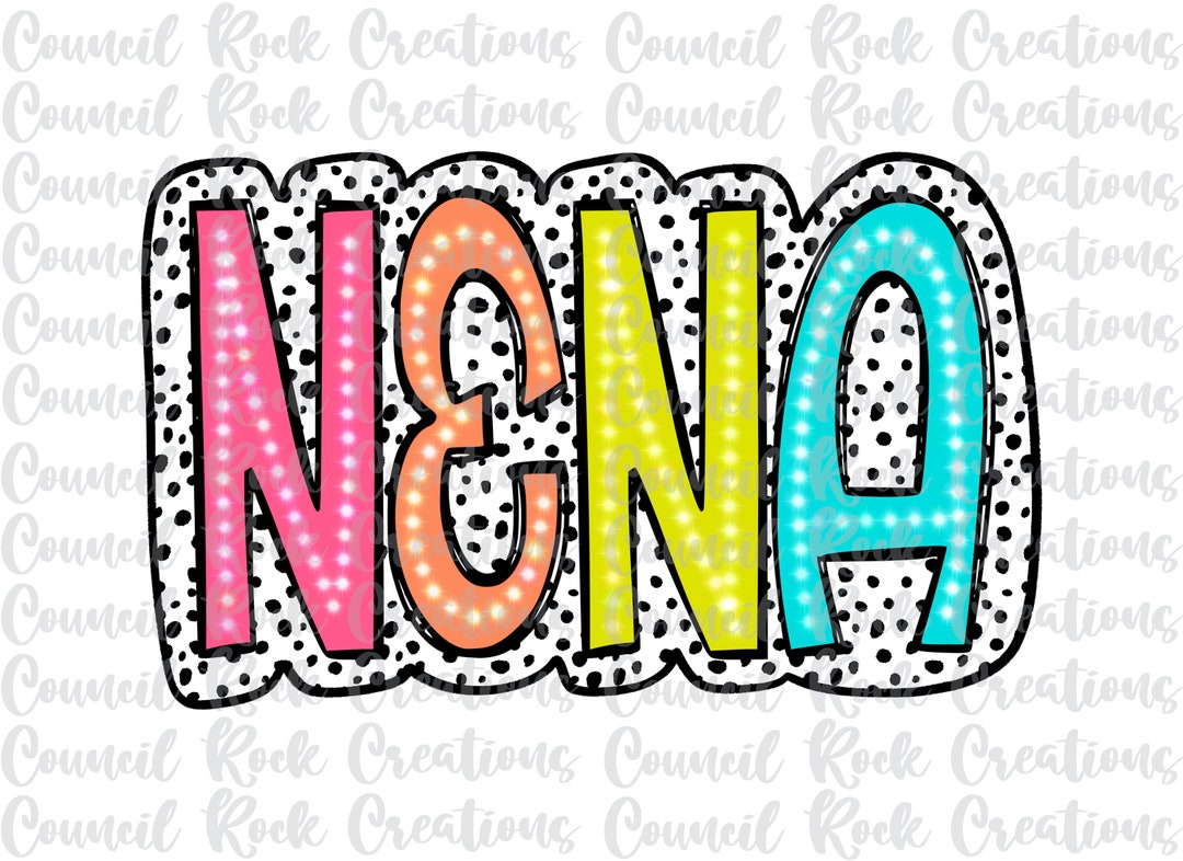 Nena PNG, Bright Doodle, Dalmatian Dots, Digital File, Sublimation ...