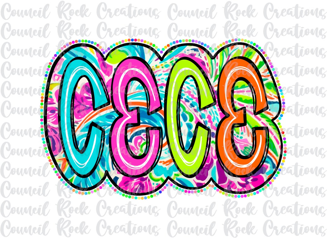 Cece PNG, Scribble Doodle, Bright Paisley Floral, Digital File ...