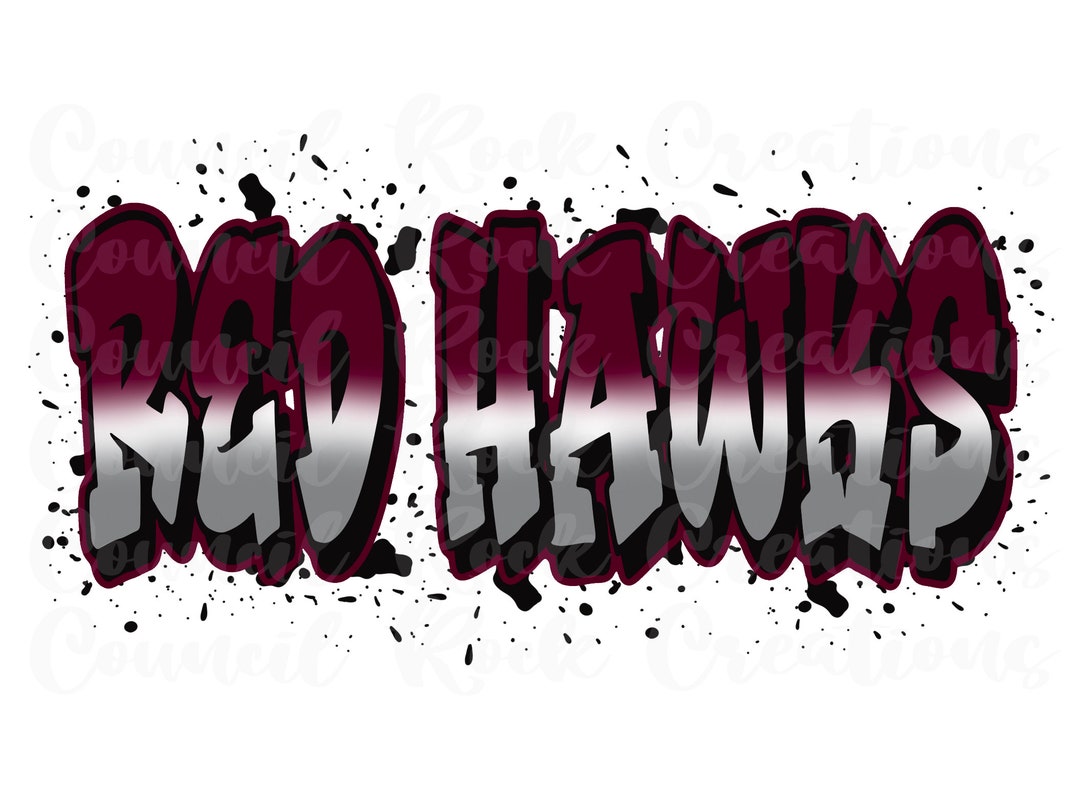 Red Hawks PNG | Graffiti | Digital File | Sublimation Download - Etsy