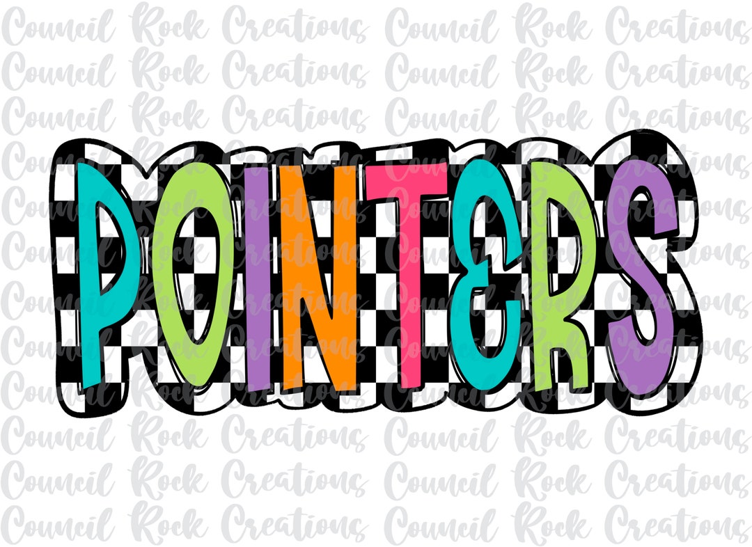Pointers PNG, Colorful, Checkered, Mascot, School Spirit, Team Spirit ...