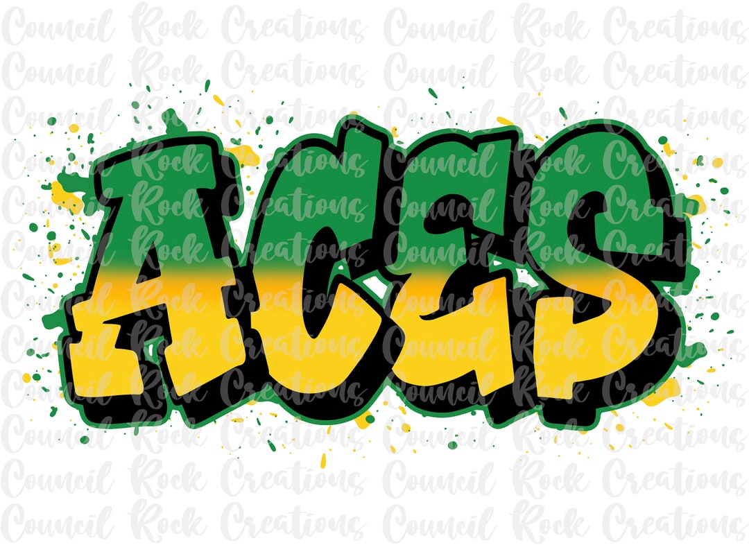 Aces PNG Graffiti Digital File Sublimation Download School Spirit ...