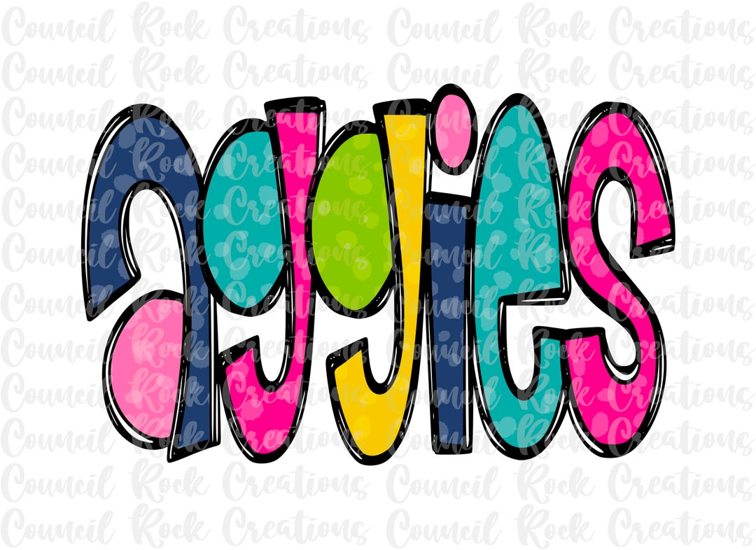 Aggies PNG, Colorful Preppy Sketchy , School Spirit, Team Spirit ...