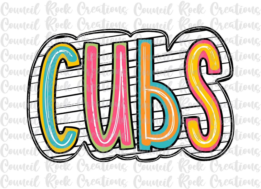 Cubs Png, Colorful, Black White Stripes, Mascot, School Spirit, Team ...
