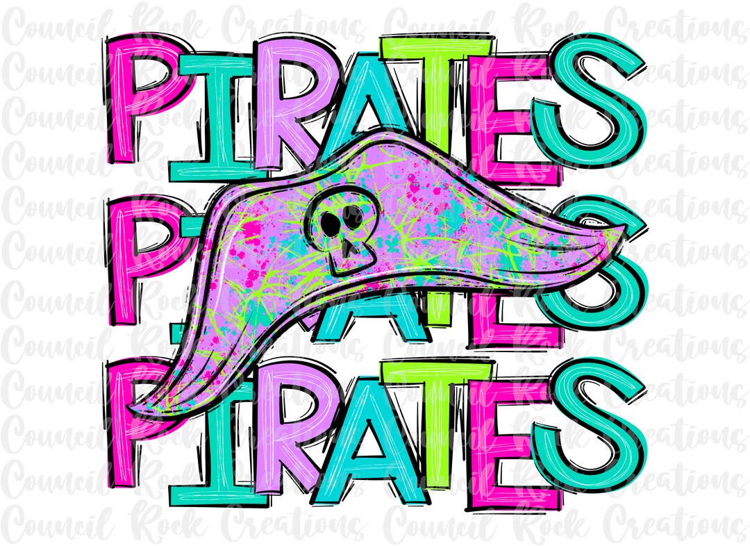 Pirates PNG, Splatter Hat, Colorful, School Spirit, Team Spirit ...