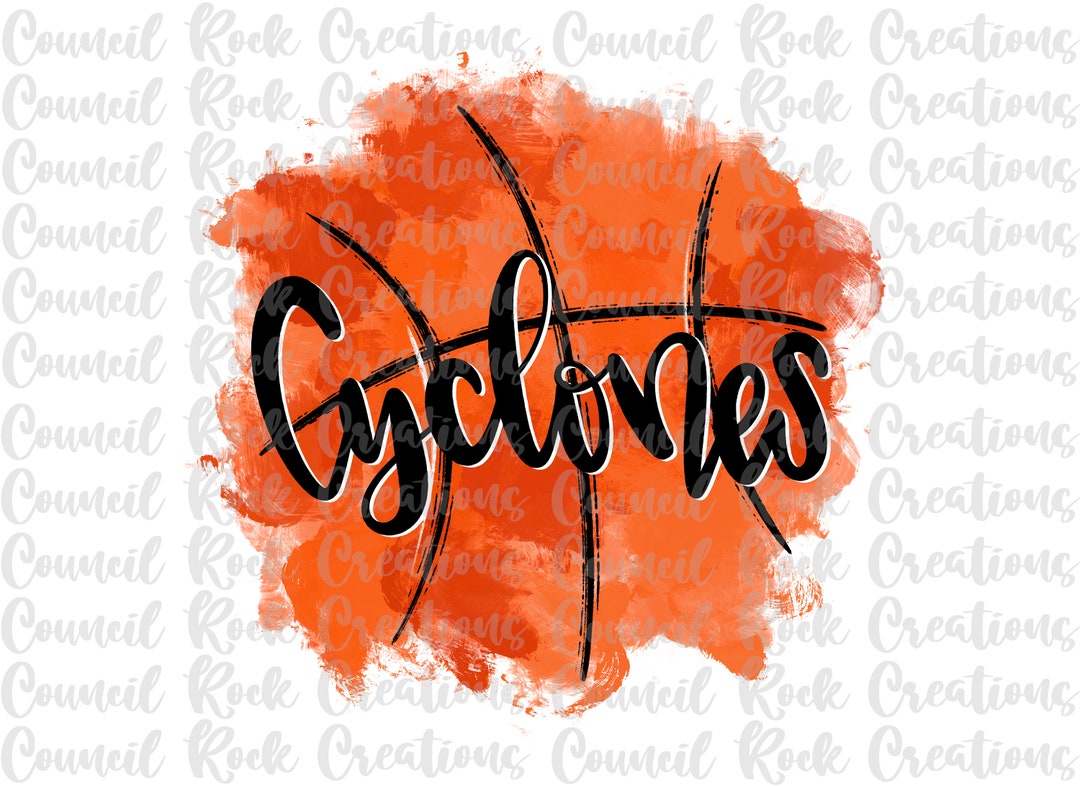 Cyclones Basketball Splatter PNG, School Spirit, Sports, Mascot ...