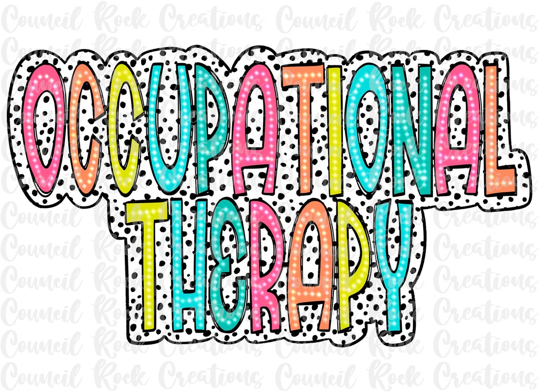 Occupational Therapy PNG, Colorful, Dalmatian Dots, Digital Gile ...