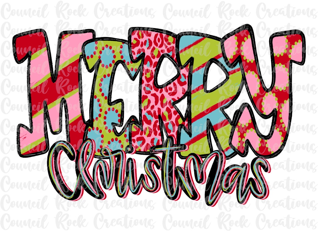 Merry Christmas PNG, Digital File, Sublimation Design, DTF - Etsy