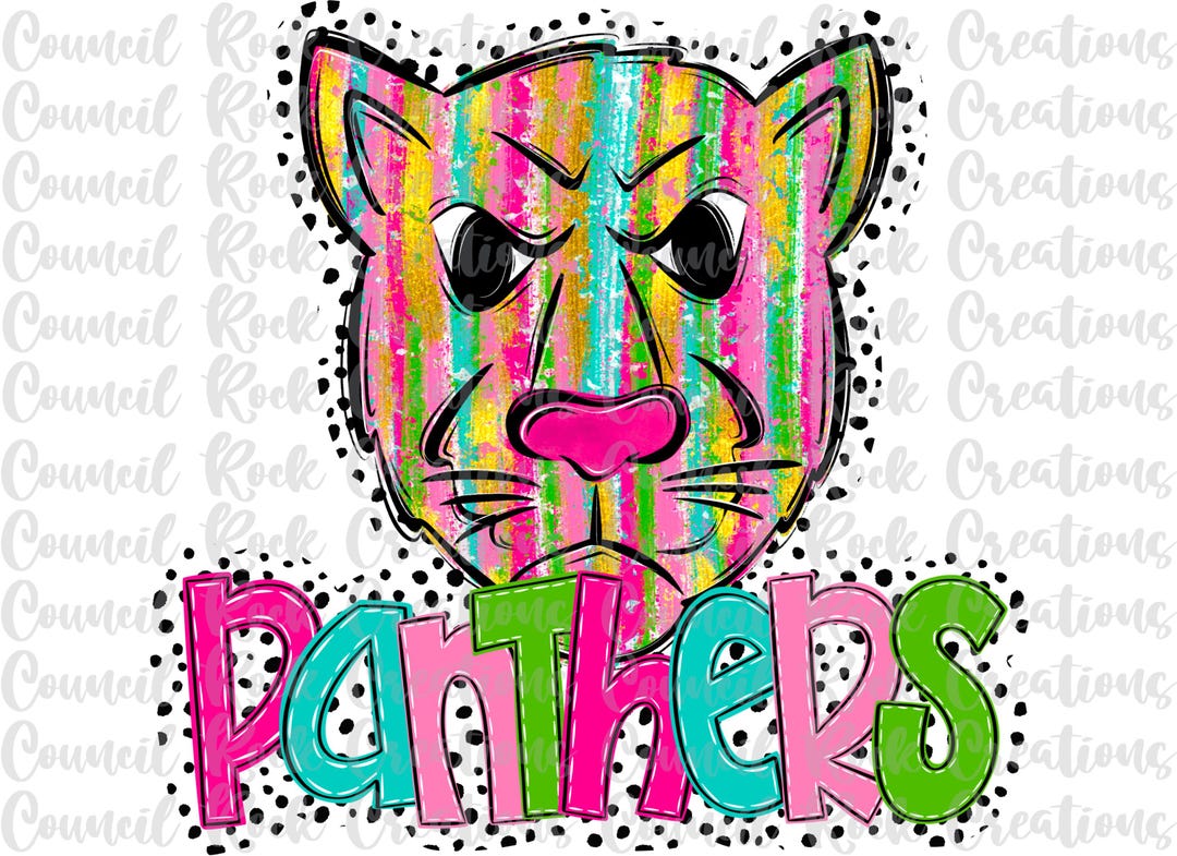 Panthers PNG, Realistic Paint Stripes, Glitter, School Spirit, Mascot ...
