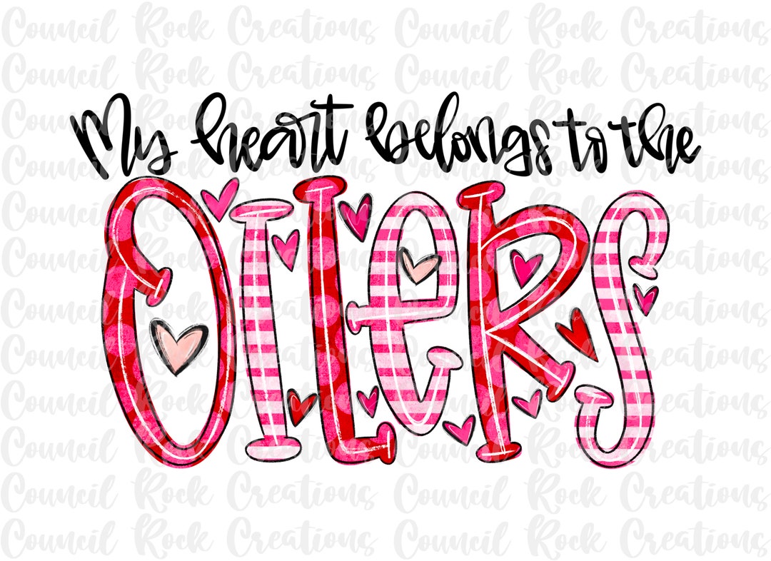 My Heart Belongs to the Oilers PNG, Valentine Scribble, Hand Lettered ...