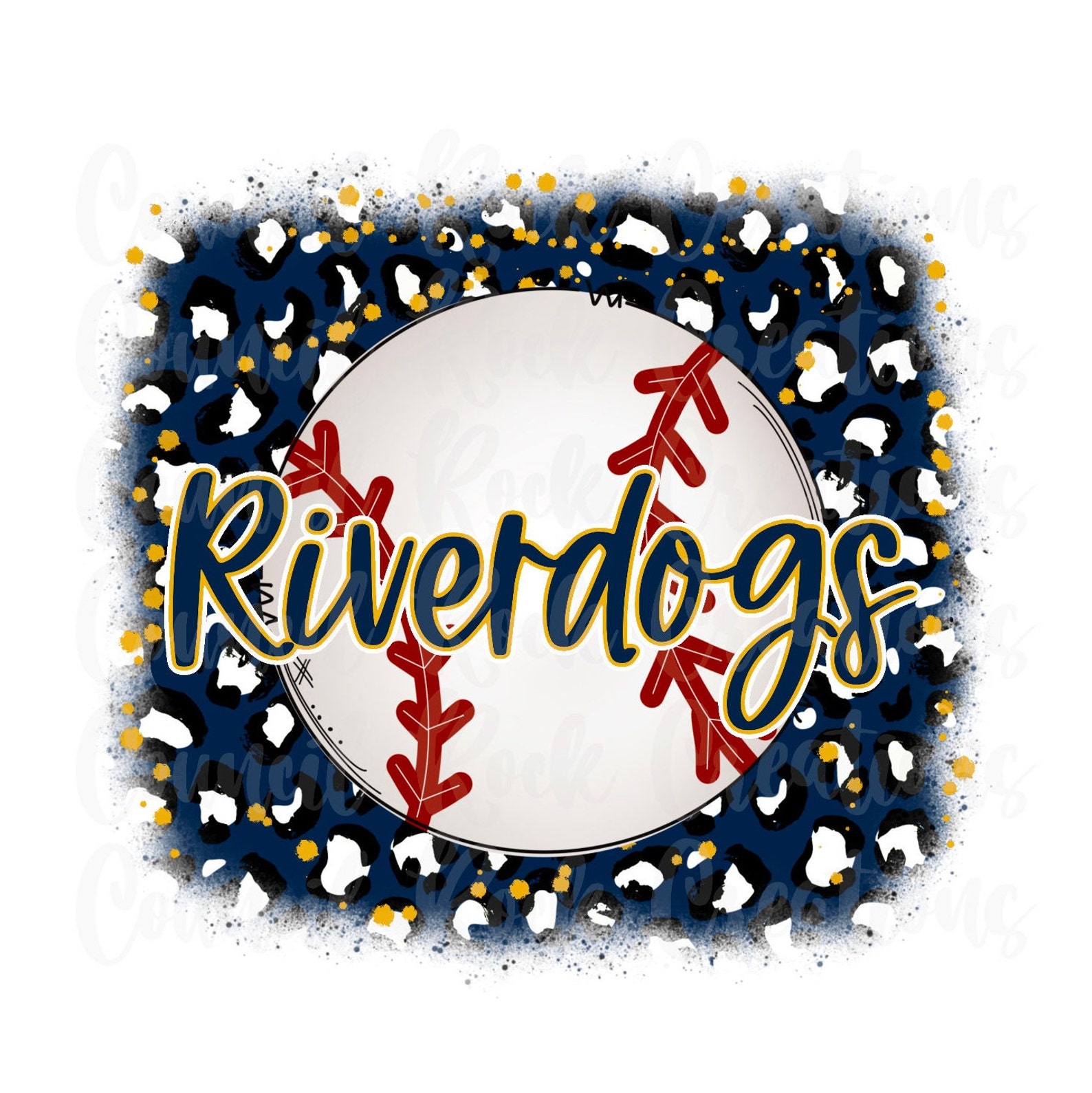 Riverdogs Baseball PNG Cheetah Print Background Digital - Etsy