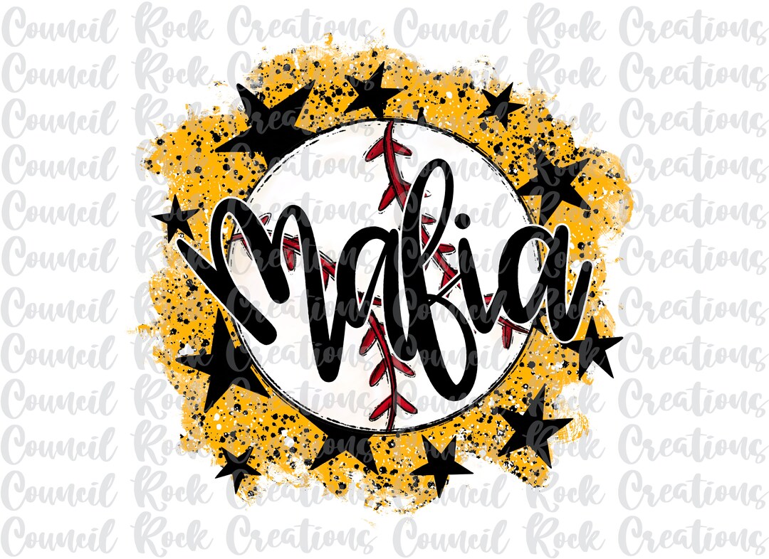 Mafia Baseball PNG | Splatter Background | School Spirit | Digital File ...