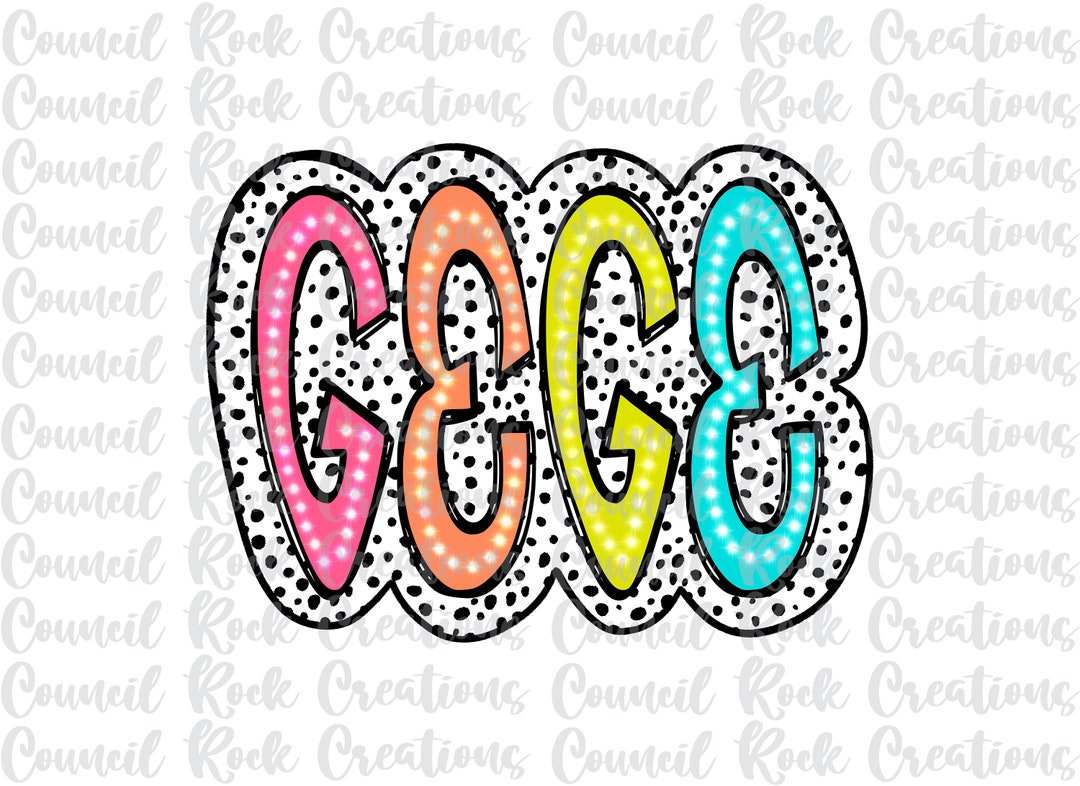 Gege PNG, Bright Doodle, Dalmatian Dots, Digital File, Sublimation ...
