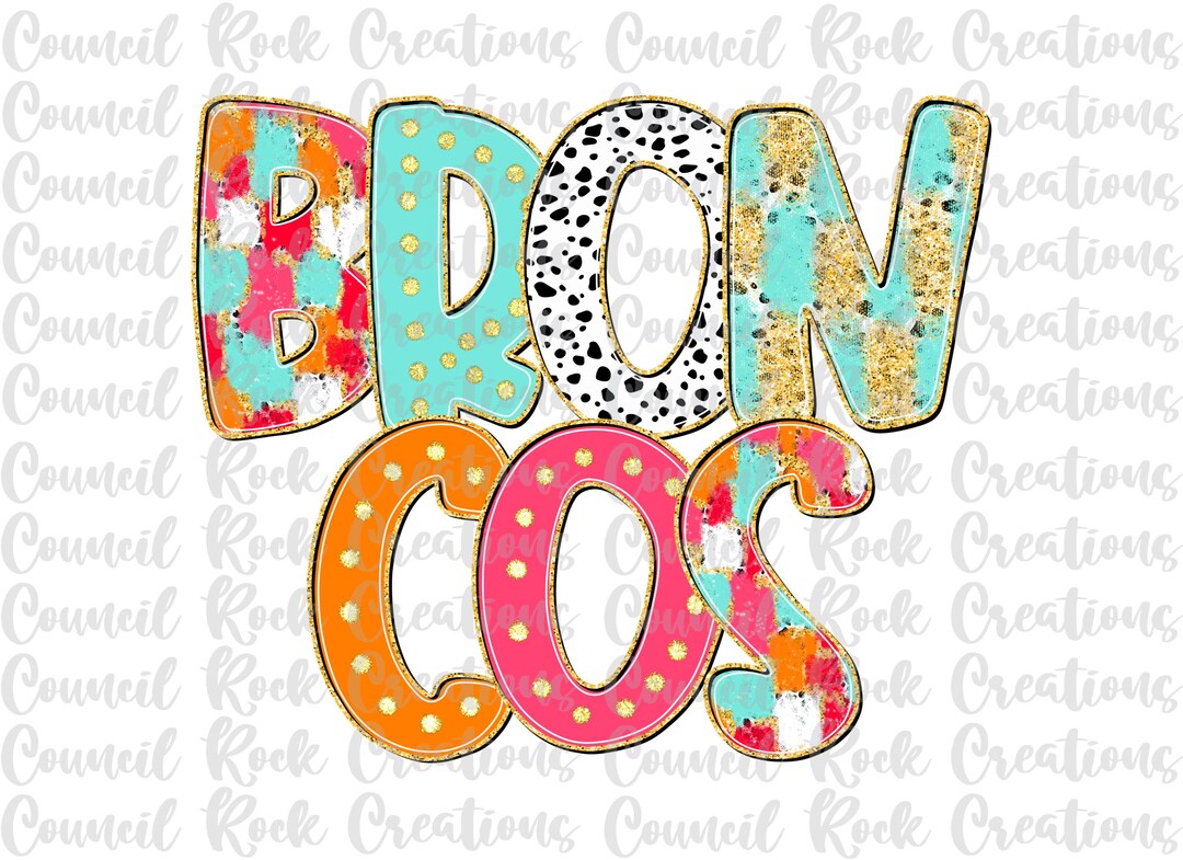 Broncos Png, Colorful, Brushstrokes , Dalmatian Dots, Glitter, Mascot ...