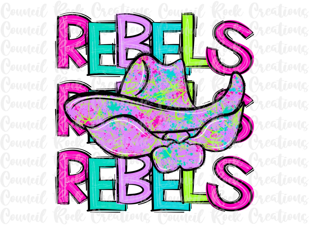 Rebels PNG, Splatter, Colorful, School Spirit, Team Spirit, Digital ...