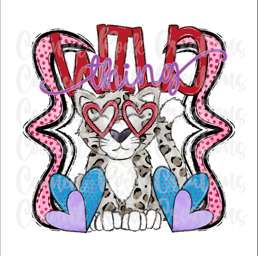Wild Thing PNG | Valentine Leopard | Heart | Digital File | Sublimation ...