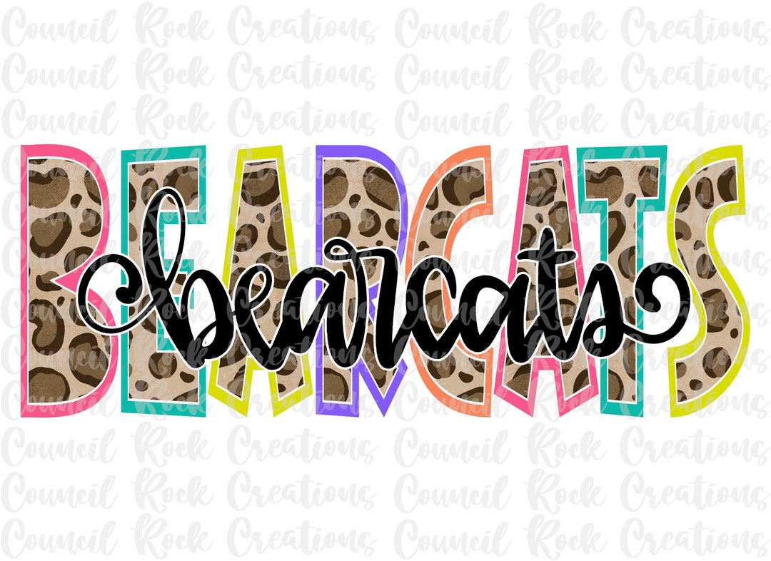 Bearcats PNG, Cheetah Print, School Spirit, Team Spirit, Digital File ...