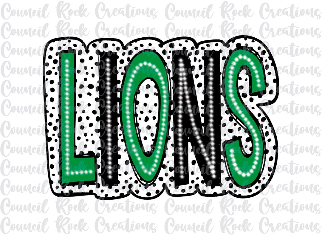 Lions PNG, Dalmatian Dots, Mascot, School Spirit, Team Spirit, Digital ...