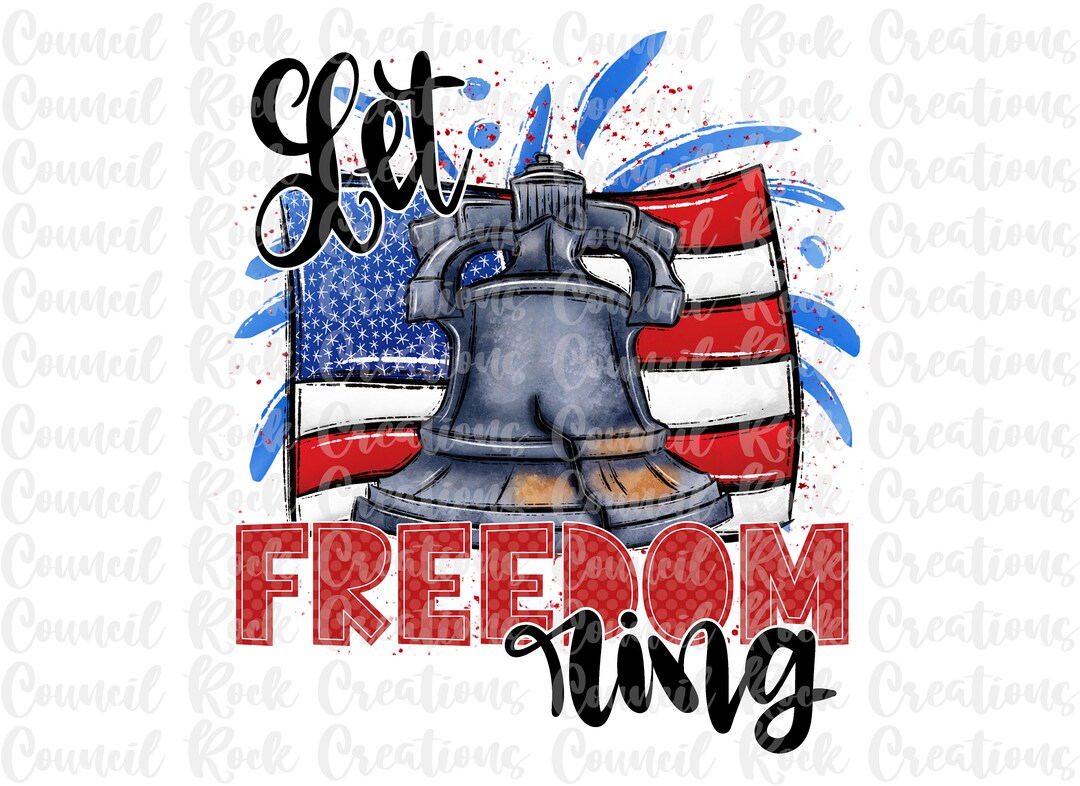 Let Freedom Ring PNG, 4th Fourth of July, Liberty Bell, Fireworks ...