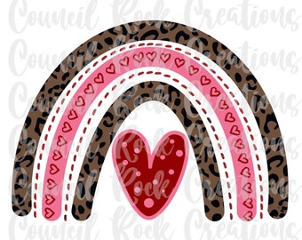 Watercolor Hearts Clip Art Collection Rainbow Valentine - Etsy