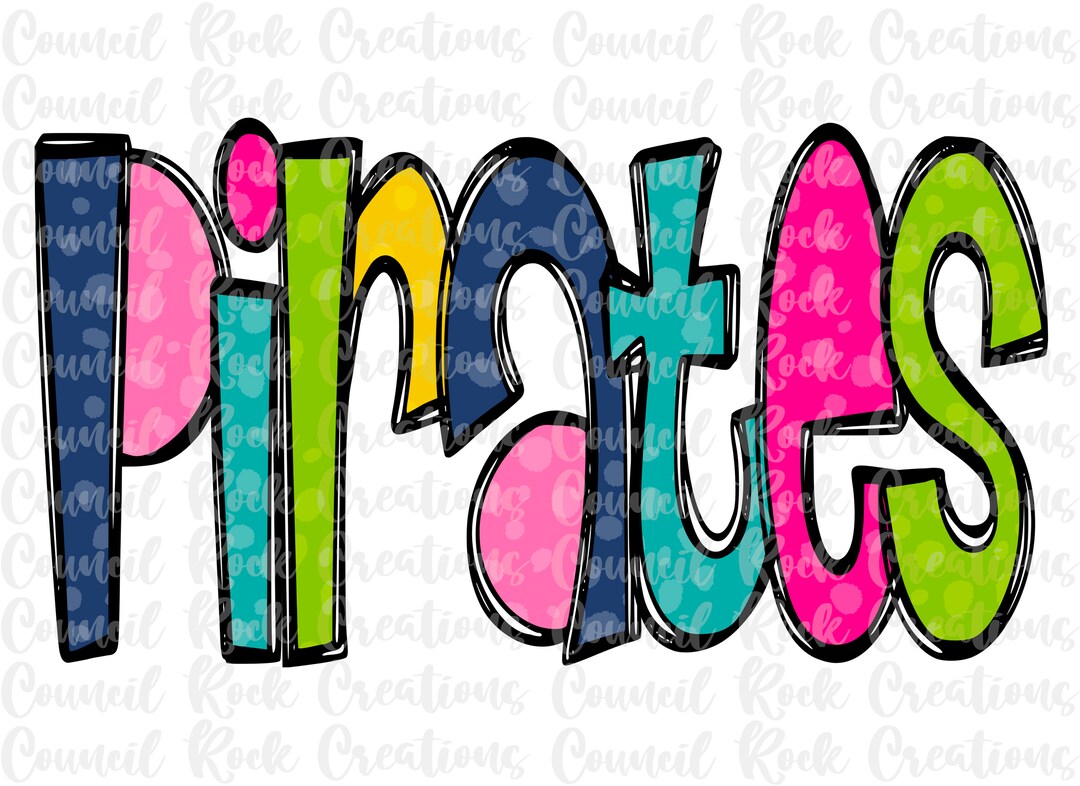 Pirates PNG, Colorful Preppy Sketchy , School Spirit, Team Spirit ...