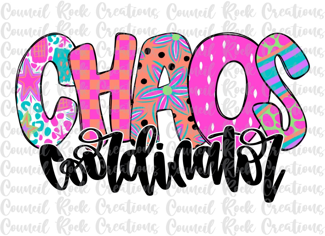 Chaos Coordinator Png, Colorful, Funky and Fun, School, Teacher, Hand ...