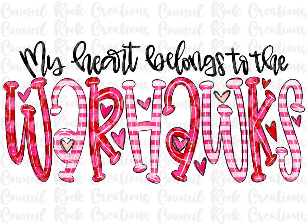My Heart Belongs to the Warhawks PNG, Valentine Scribble, Hand Lettered ...