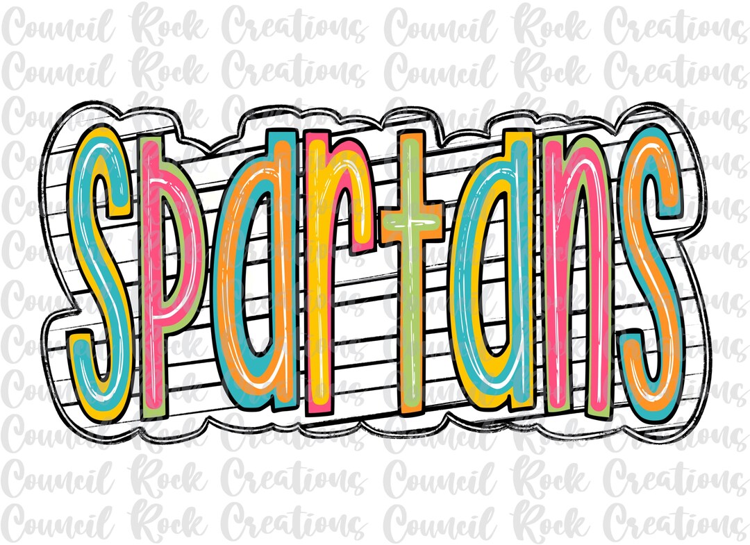 Spartans Png, Colorful, Black White Stripes, Mascot, School Spirit ...