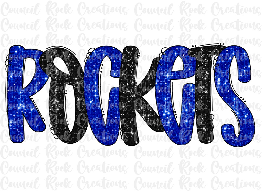 Rockets PNG | Sequin Bling | School Spirit | Digital File | Sublimation ...