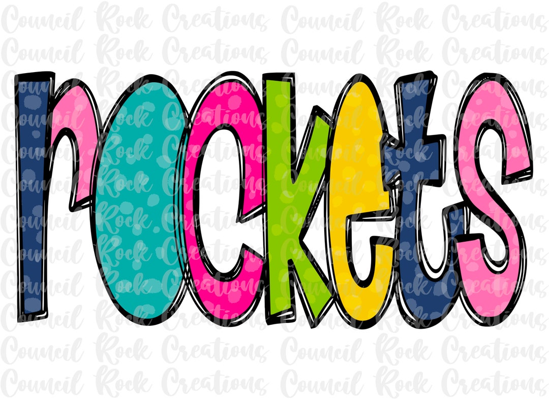 Rockets PNG, Colorful Preppy Sketchy , School Spirit, Team Spirit ...