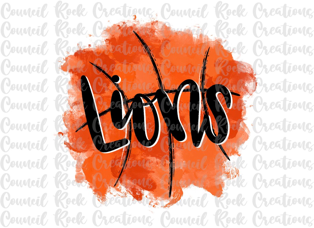 Lions Basketball Splatter PNG, School Spirit, Sports, Mascot, Digital ...