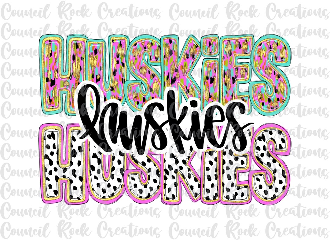 Huskies Png, Bright Confetti Doodle Letters, Glitter, Dalmatian Dots ...