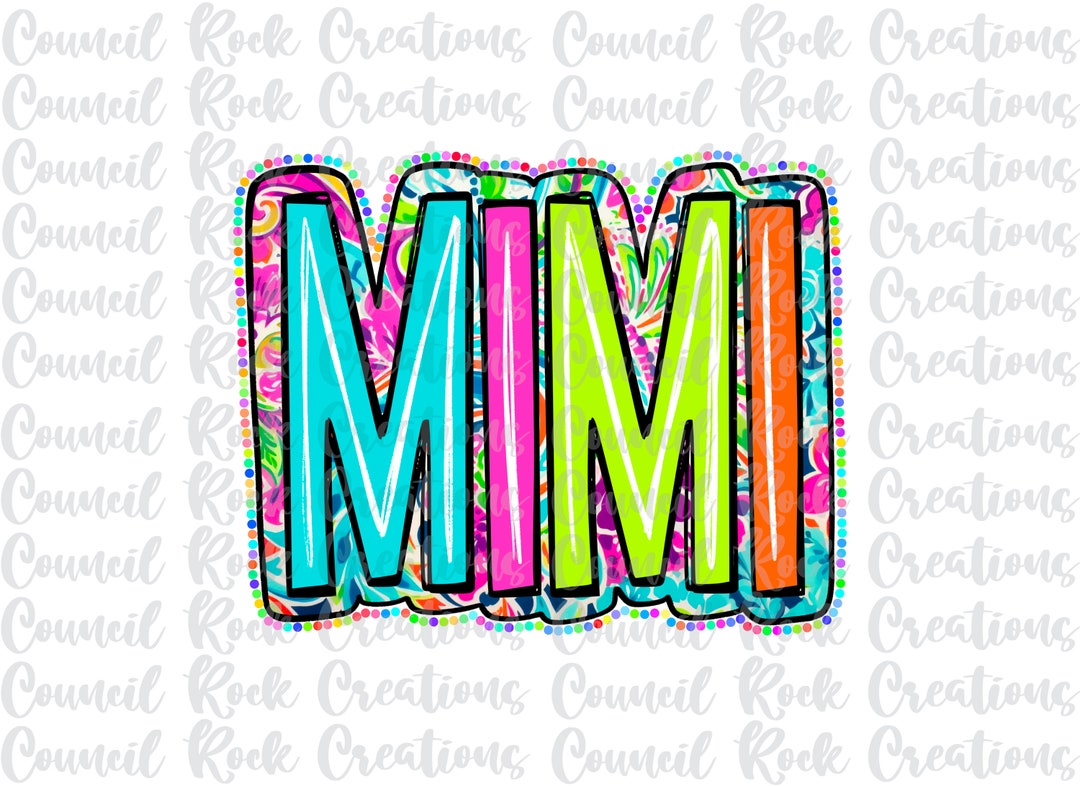 Mimi PNG, Scribble Doodle, Bright Paisley Floral, Digital File ...
