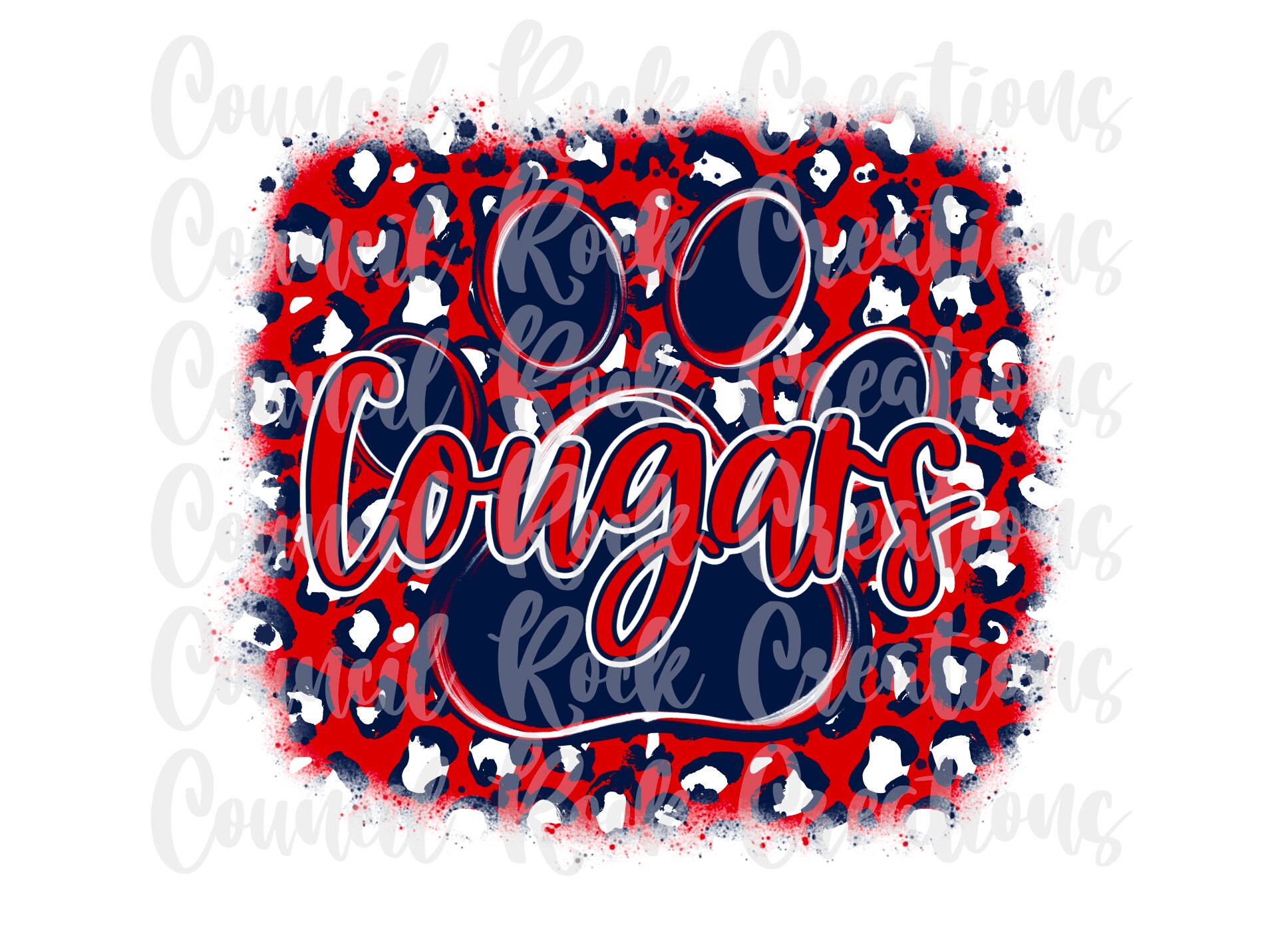 Cougar Paw Logo Blue